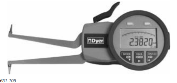 651 SERIES ELECTRONIC O-RING/GROOVE GAGES FOR RECESSED BORES – Dyergage