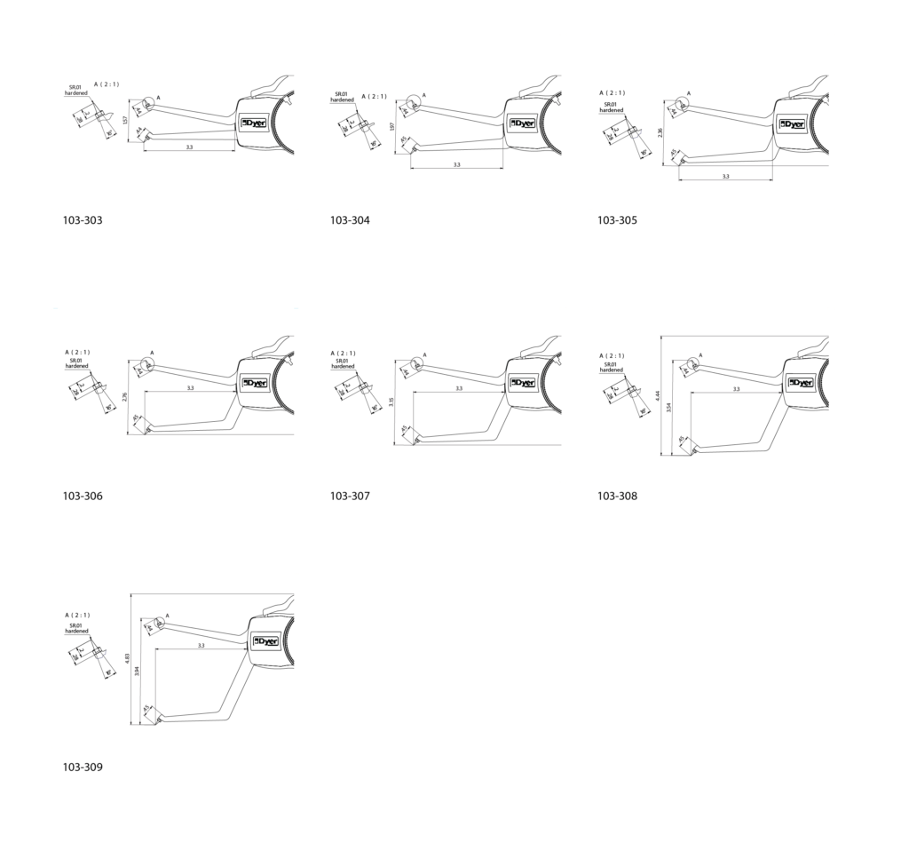 103 SERIES DIRECT READING O-RING/GROOVE GAGES FOR RECESSED BORES ...