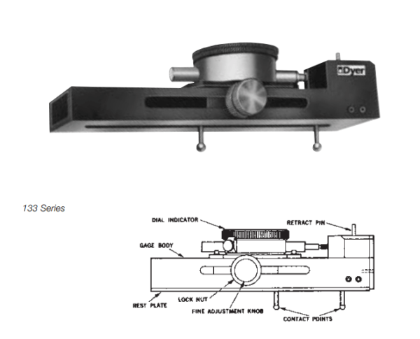 133 SERIES ID-OD SHALLOW DIAMETER “BAR” GAGES – Dyergage